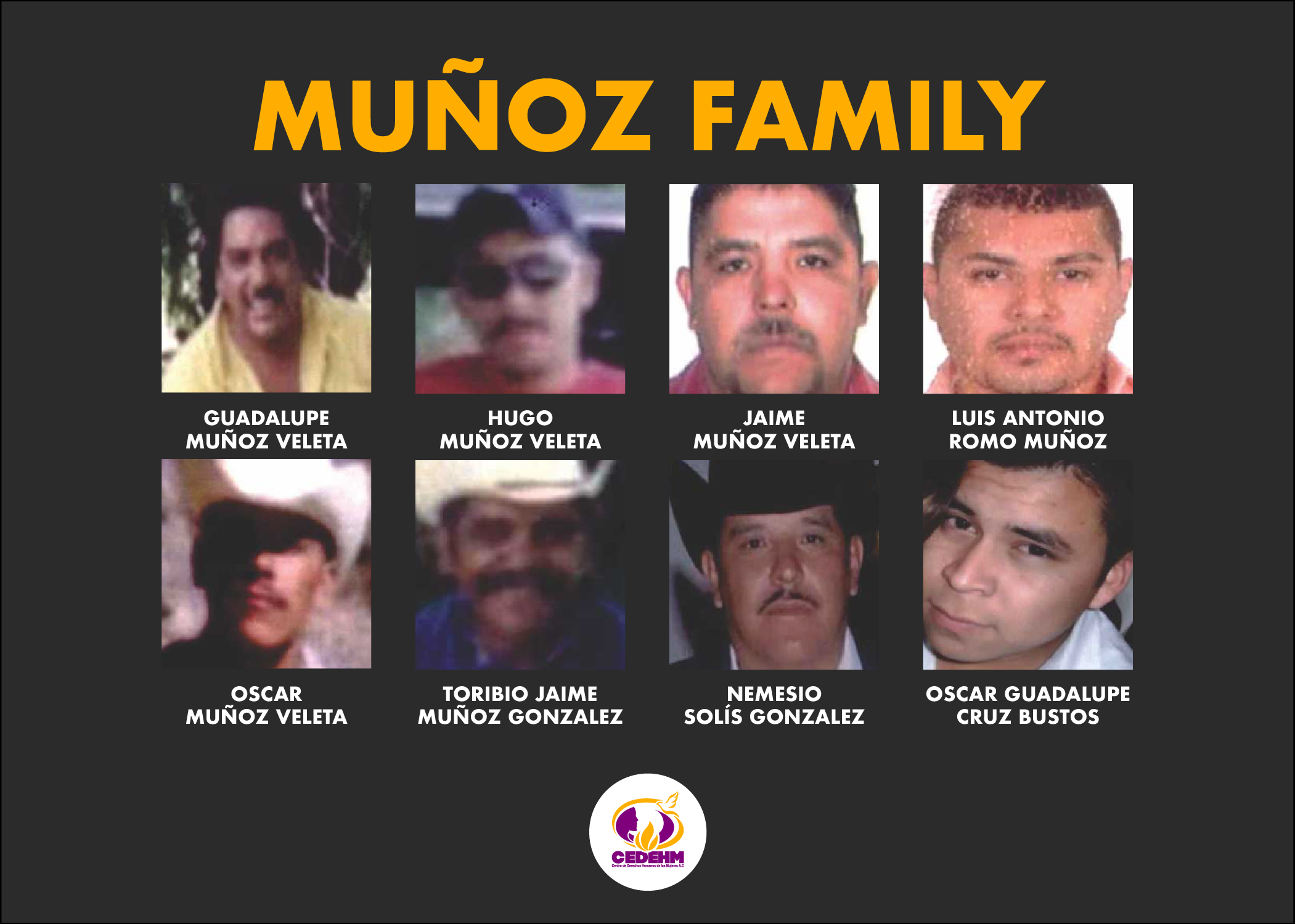 12 years after the disappearance of 8 men from the Muñoz family ...